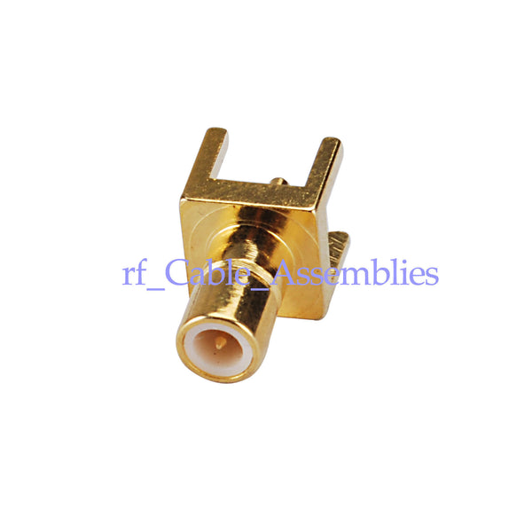 SMB thru hole male PCB Mount solder post terminal Straight RF Coax Con ...