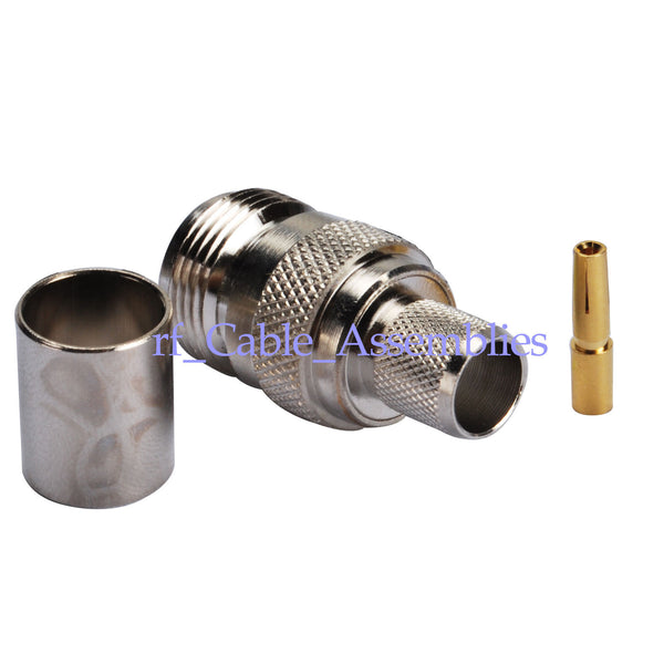 N Crimp female connector for RG214,RG213,RG8,LMR400 cable – Superbat