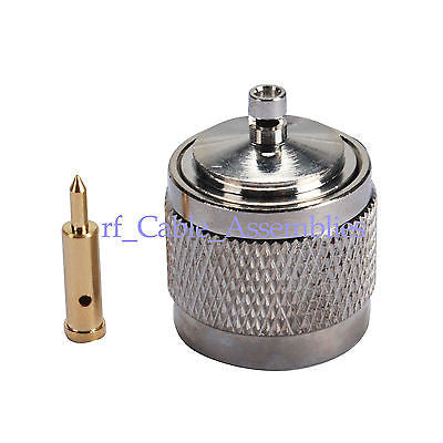 N-Type Male Plug Solder Semi Rigid.086 Cable RG405 Straight RF Connect ...