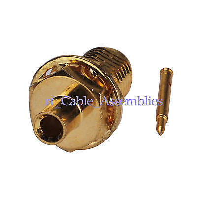 RP-SMA Solder Jack(male pin) bulkhead connector for.086 – Superbat