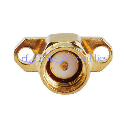 SMA 2 hole panel mount male plug with short dielectric and solder post ...