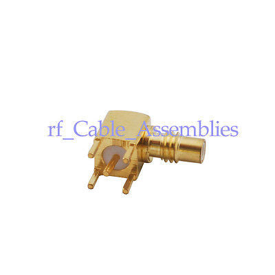 SMC Panel PCB Mount Right Angle 90 degree Gold SMC Male Right Angle RF ...